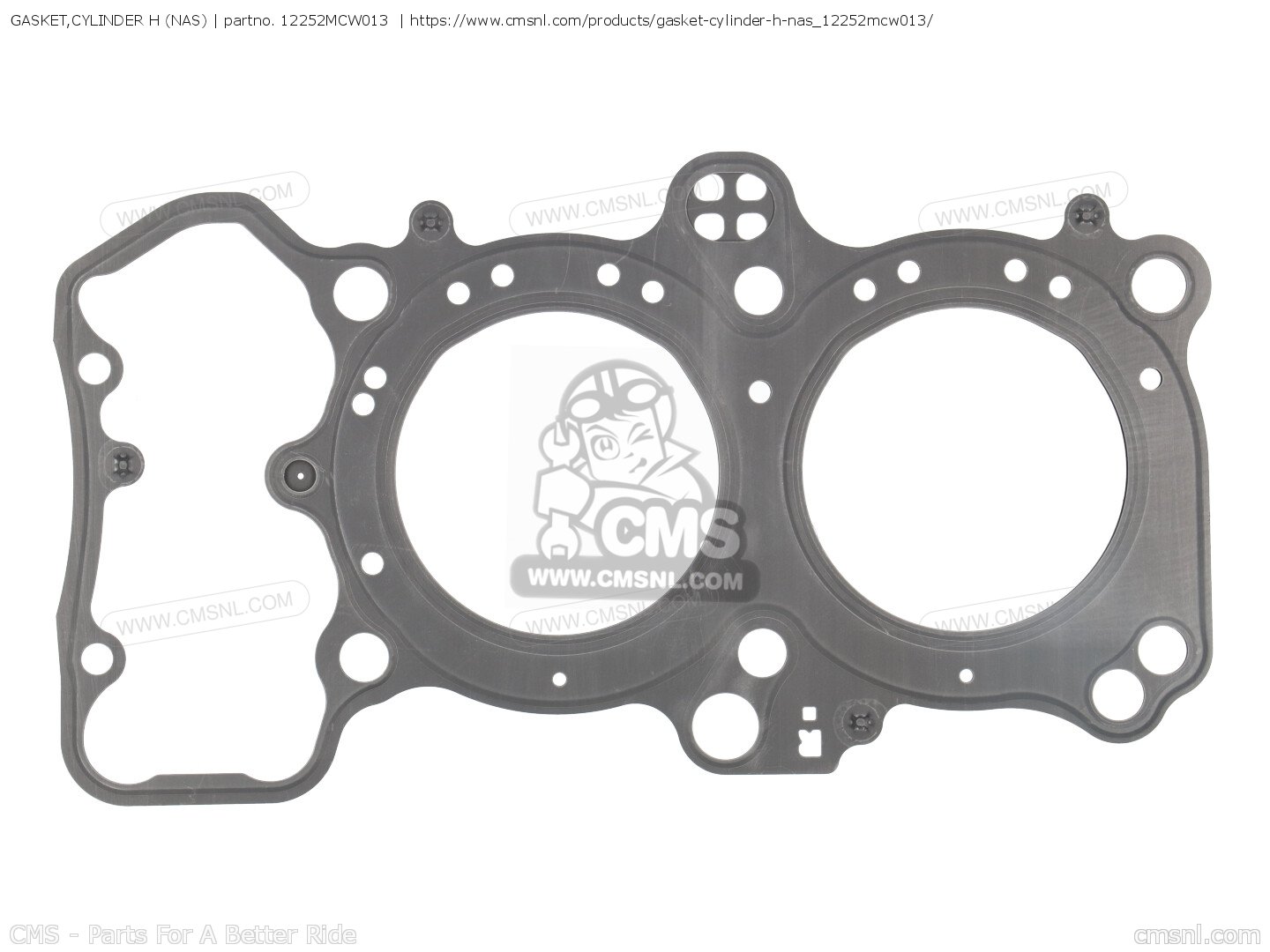 12252MCW013: GASKET,CYLINDER H (NAS) Honda - buy the 12252-MCW-013 at CMSNL