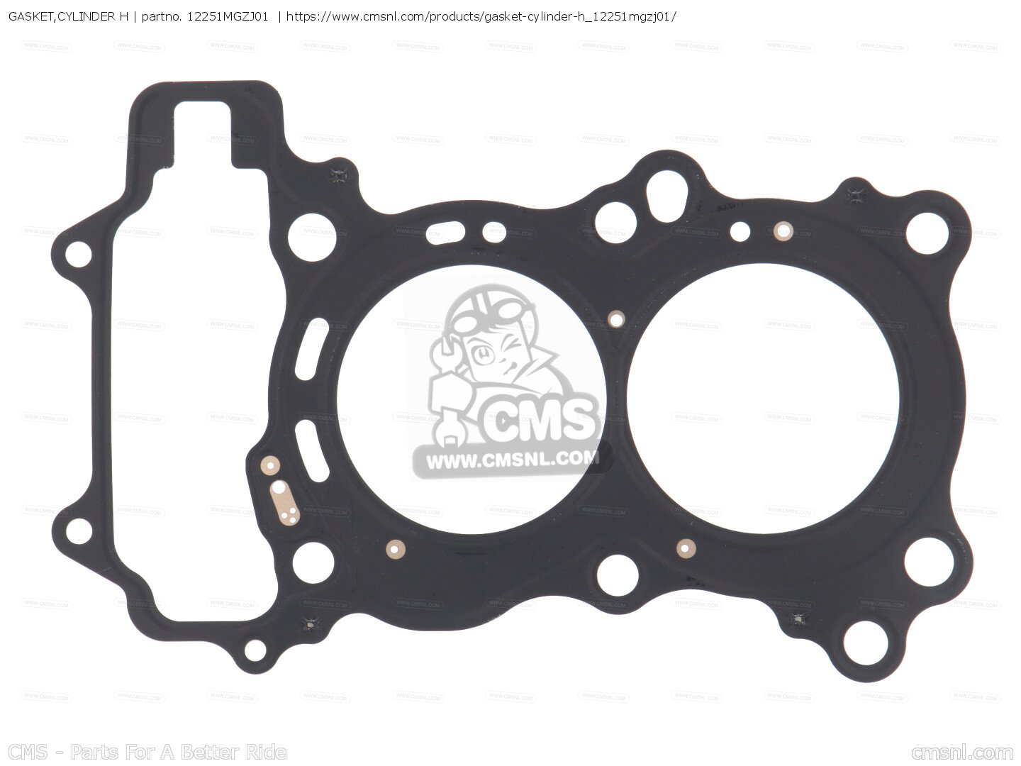 12251MGZJ01: Gasket,cylinder H Honda - buy the 12251-MGZ-J01 at CMSNL