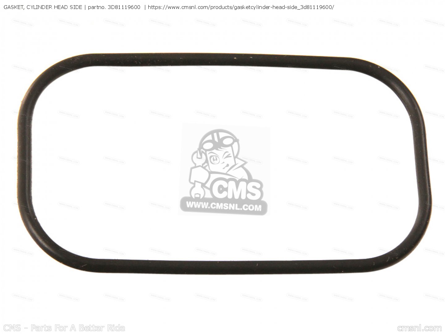 3D81119600: Gasket, Cylinder Head Side (nas) Yamaha - buy the 3D8-11196 ...