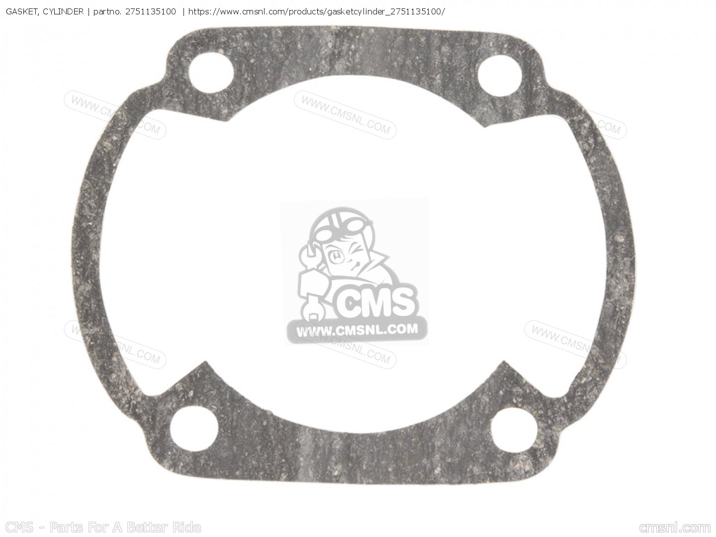 2751135100: Gasket, Cylinder (mca) Yamaha - buy the 275-11351-00-00 at ...