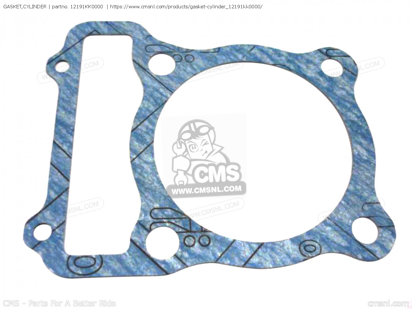 12191KK0000: GASKET,CYLINDER (NAS) Honda - buy the 12191-KK0-000 at CMSNL