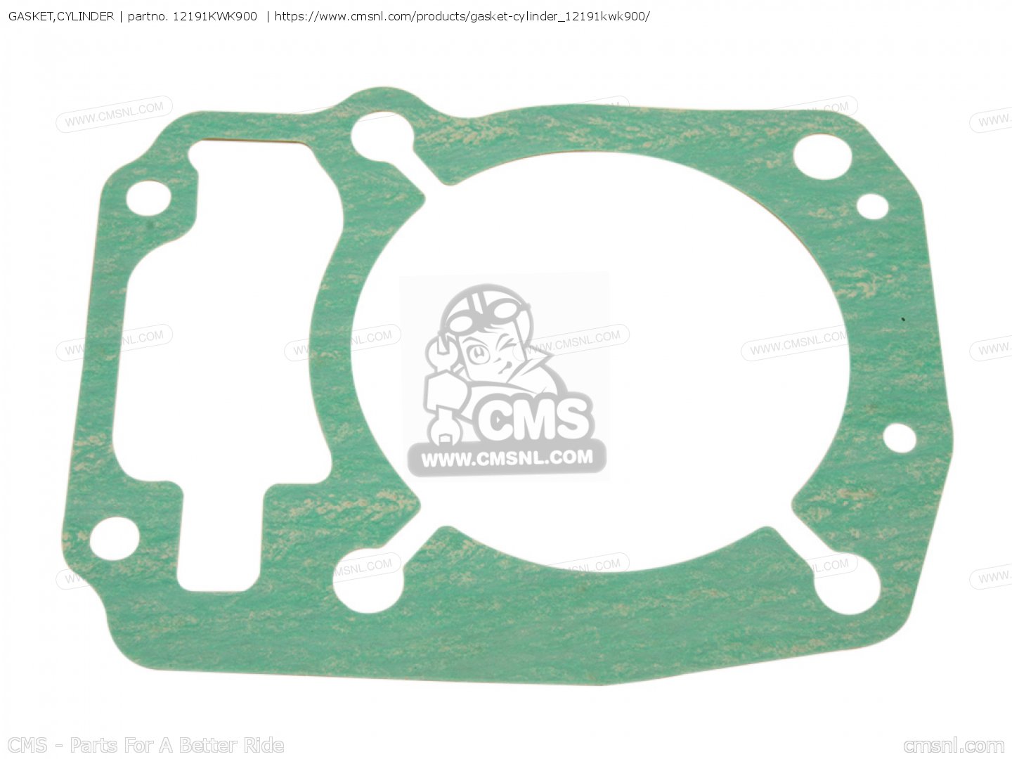 12191KWK900: GASKET,CYLINDER (NAS) Honda - buy the 12191-KWK-900 at CMSNL