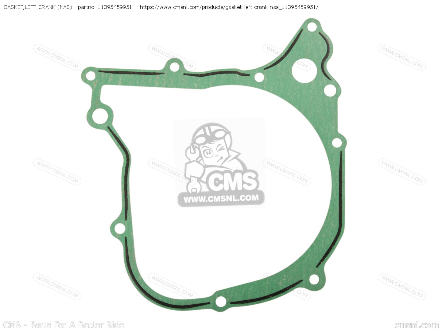 11395459951: GASKET,LEFT CRANK (NAS) Honda - buy the 11395-459-951 at CMSNL