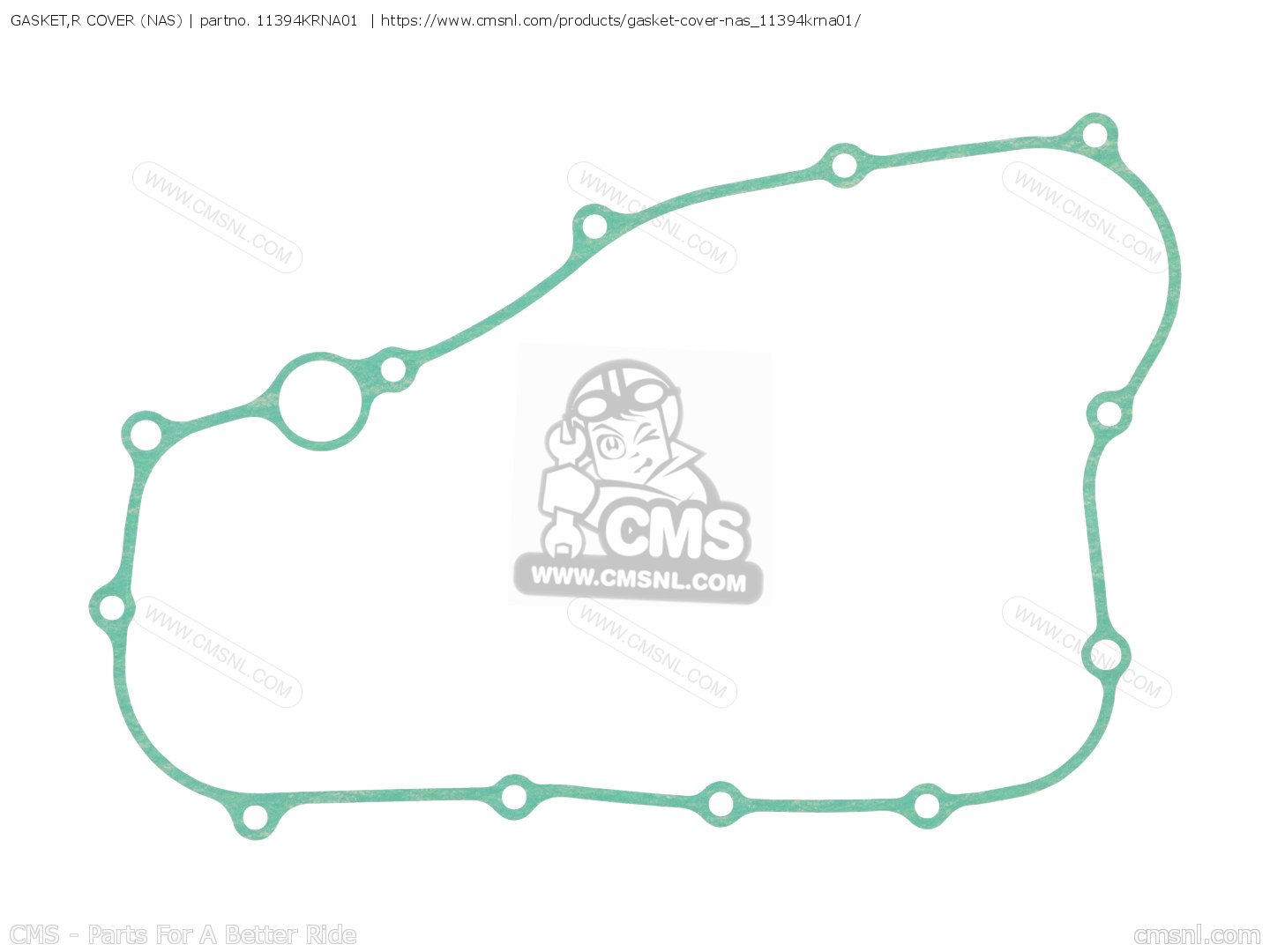 11394KRNA01: GASKET,R COVER (NAS) Honda - buy the 11394-KRN-A01 at CMSNL