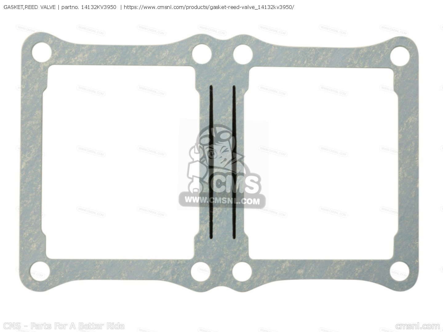14132KV3950: GASKET,REED VALVE (NAS) Honda - buy the 14132-KV3-950 at CMSNL