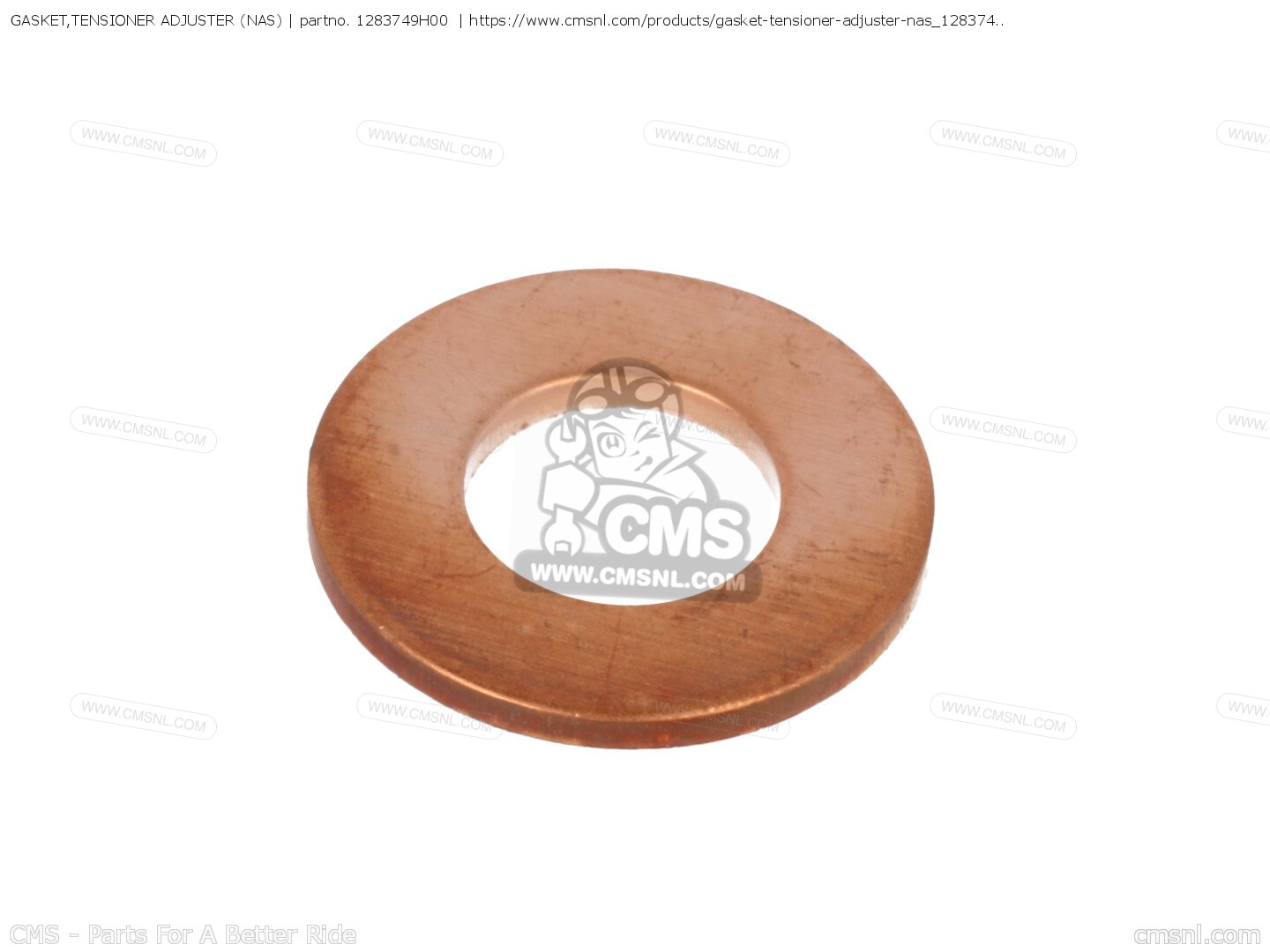 1283749H00: GASKET,TENSIONER ADJUSTER (NAS) Suzuki - buy the 12837 ...