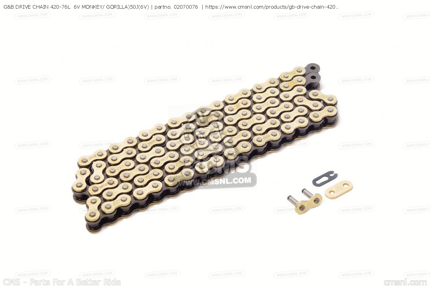 02070076: G&b Drive Chain 420-76l 6v Monkey/ Gorilla)50j(6v) Takegawa ...