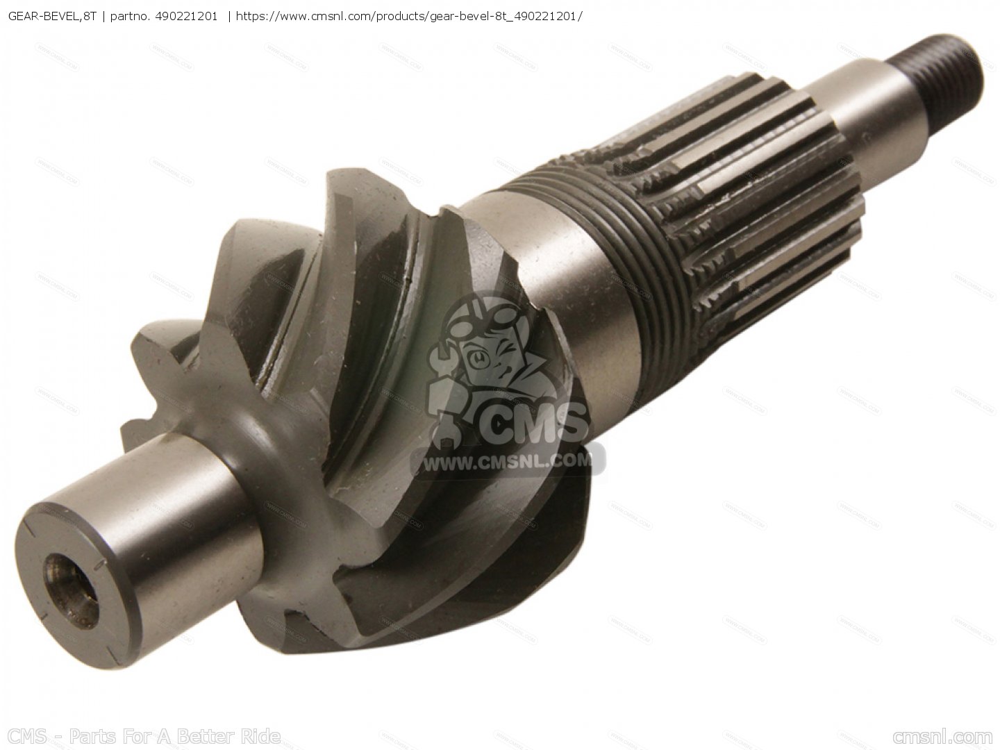 490221201: Gear-bevel,8t Kawasaki - buy the 49022-1201 at CMSNL