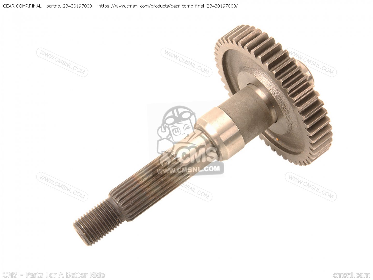 GEAR COMP,FINAL for PX50 1980 (A) BELGIUM - order at CMSNL