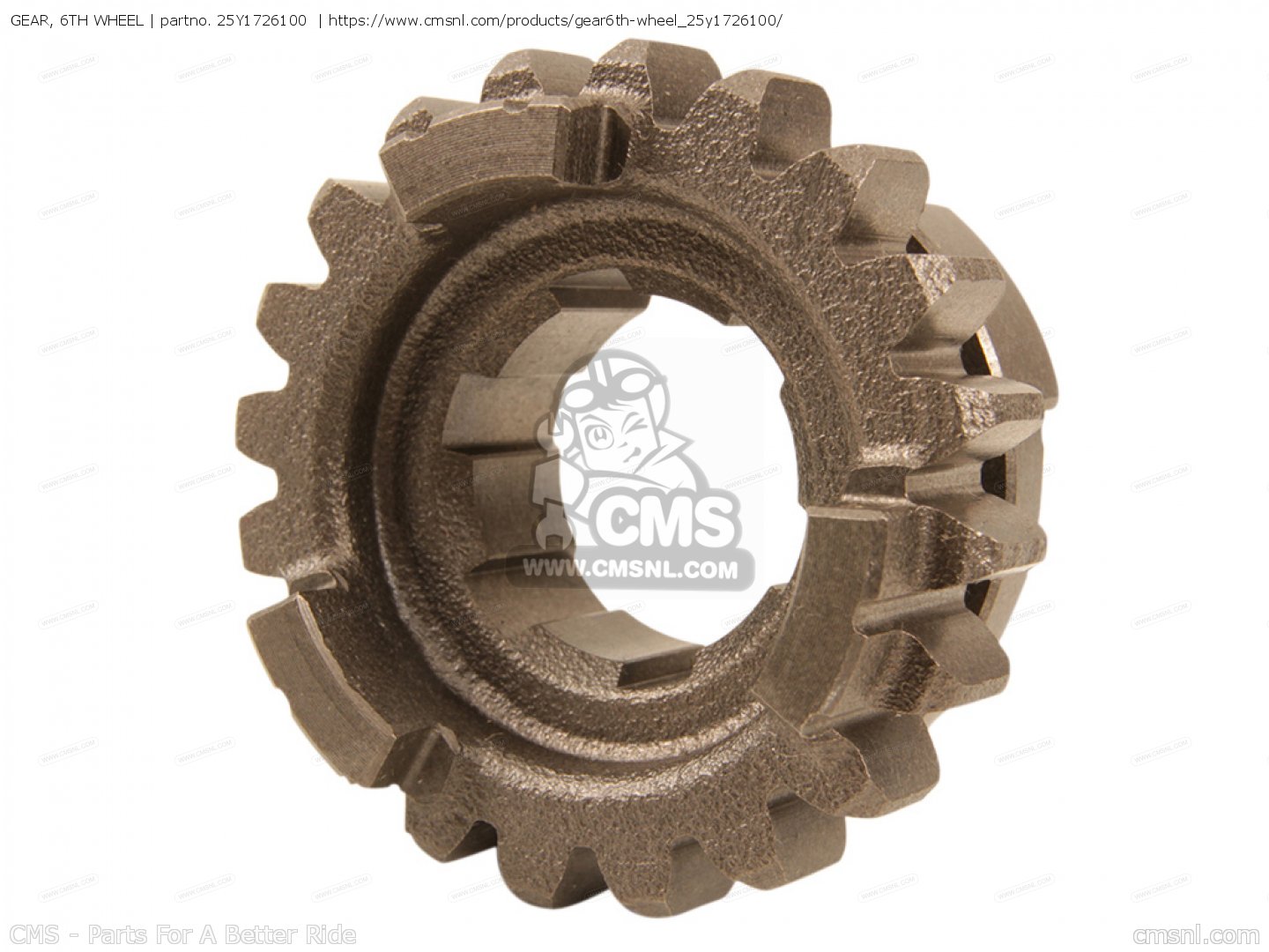 25Y1726100: Gear, 6th Wheel Yamaha - buy the 25Y-17261-00 at CMSNL