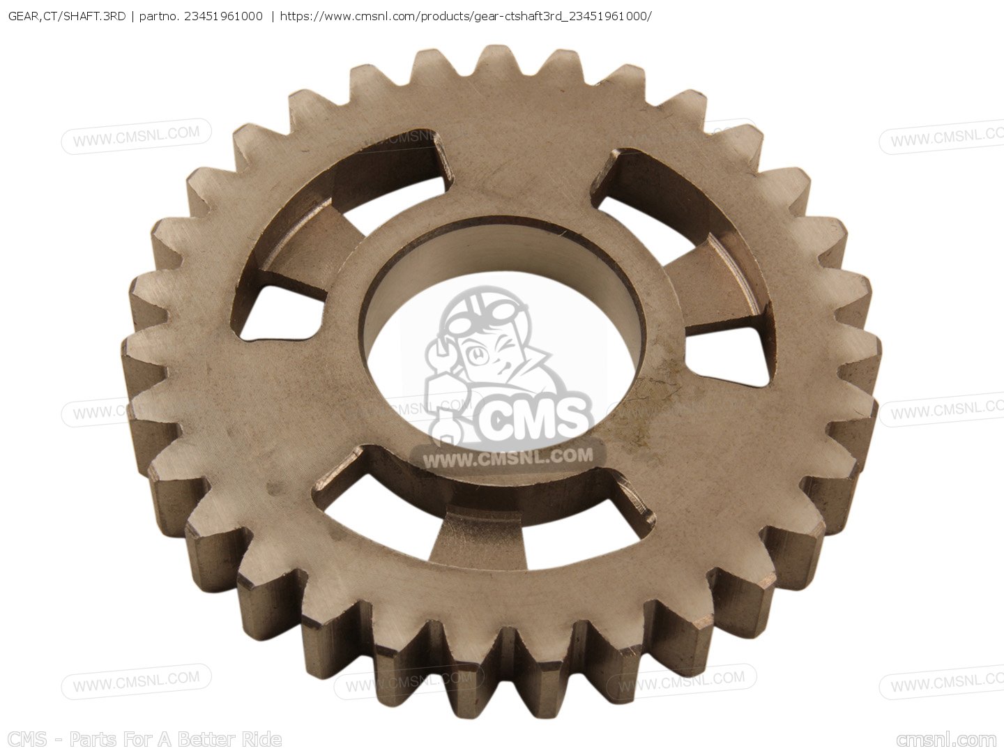 23451961000: Gear,ct/shaft.3rd Honda - buy the 23451-961-000 at CMSNL