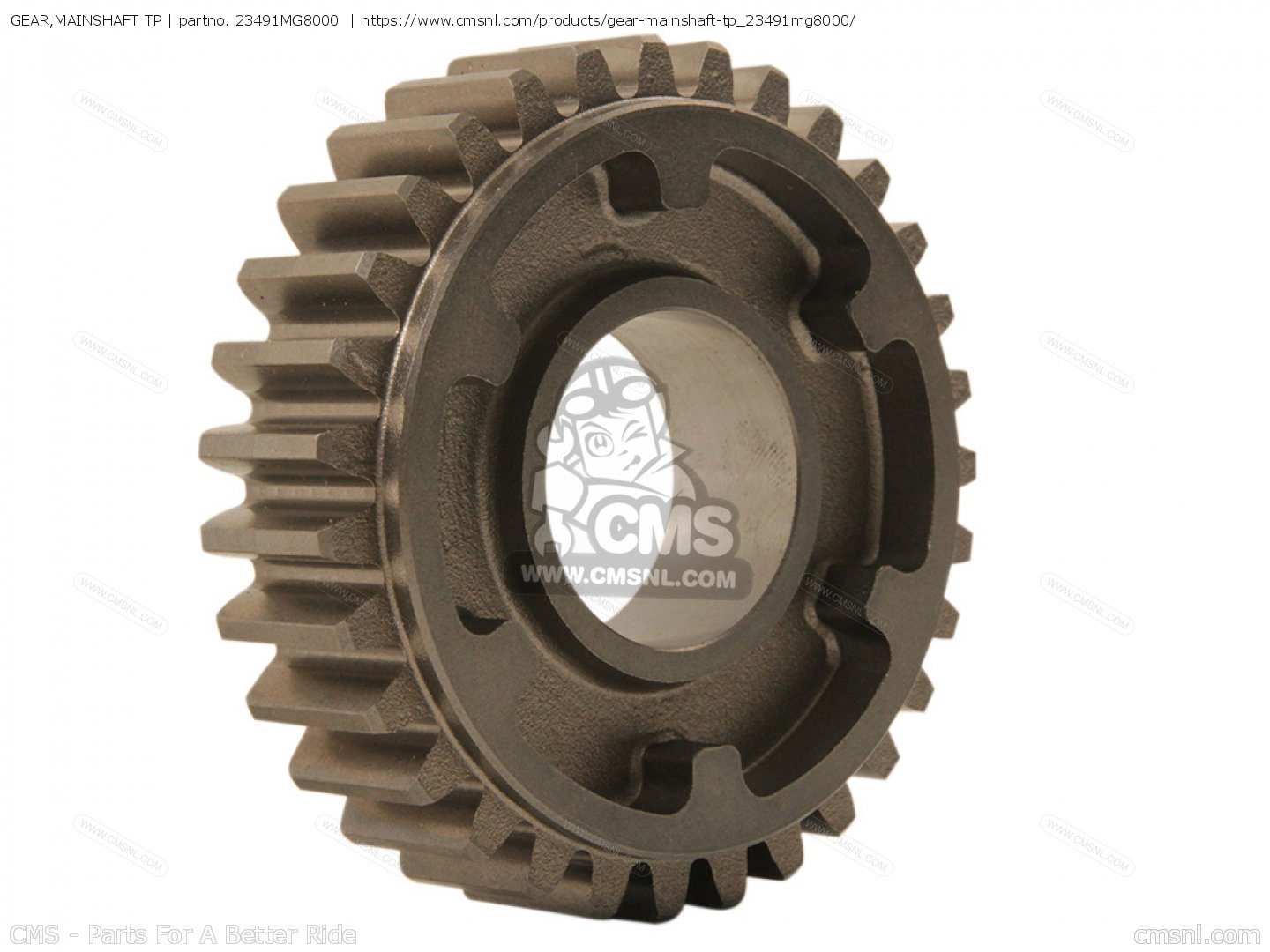 23491MG8000: GEAR,MAINSHAFT TP Honda - buy the 23491-MG8-000 at CMSNL