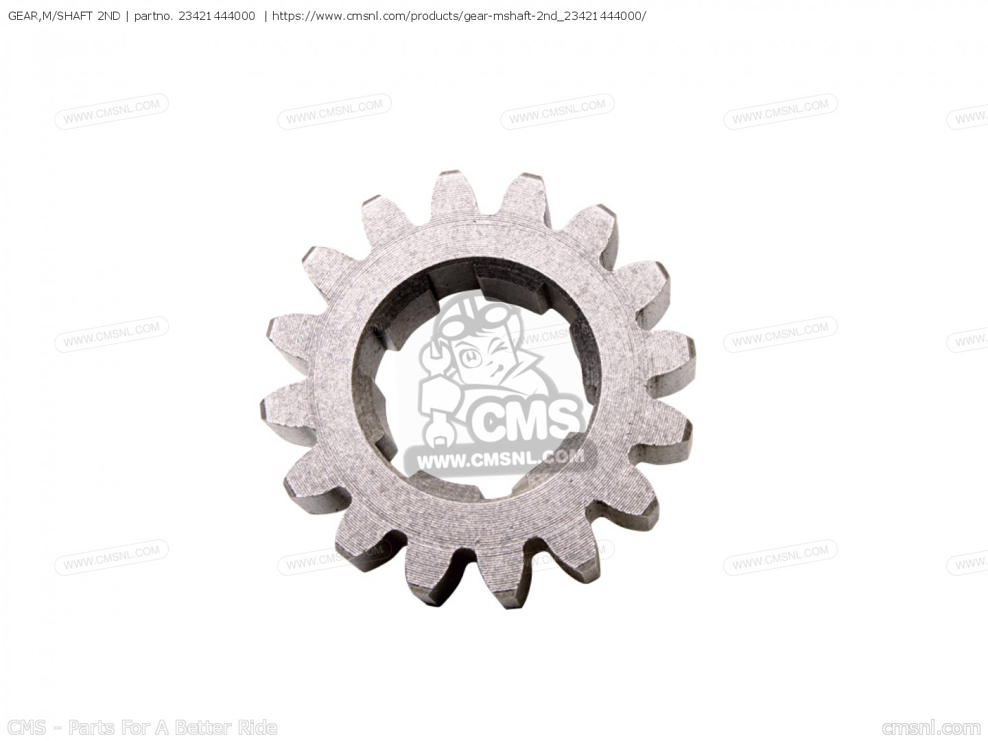 23421444000: Gear,m/shaft 2nd Honda - buy the 23421-444-000 at CMSNL