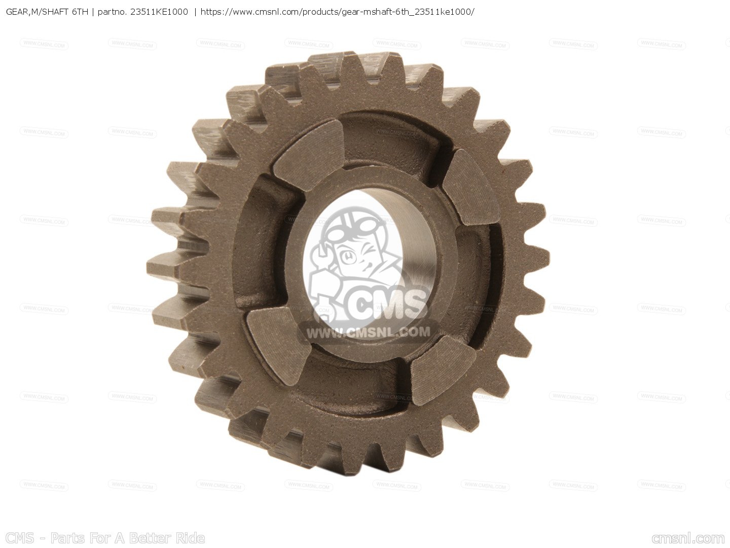 23511KE1000: Gear,m/shaft 6th Honda - buy the 23511-KE1-000 at CMSNL