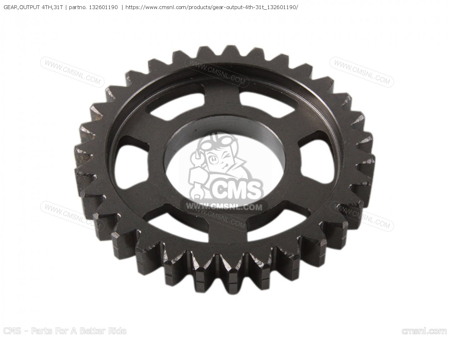132601190: GEAR,OUTPUT 4TH,31T Kawasaki - buy the 13260-1190 at CMSNL