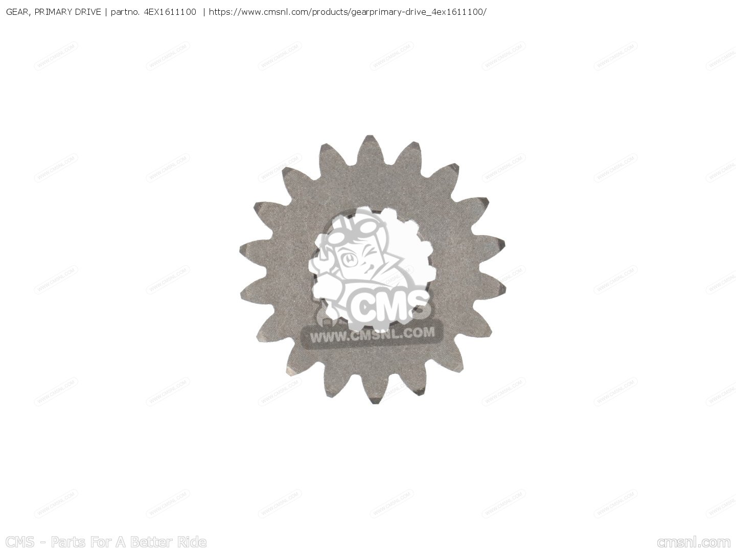 4EX1611100: Gear, Primary Drive Yamaha - buy the 4EX-16111-00-00 at CMSNL