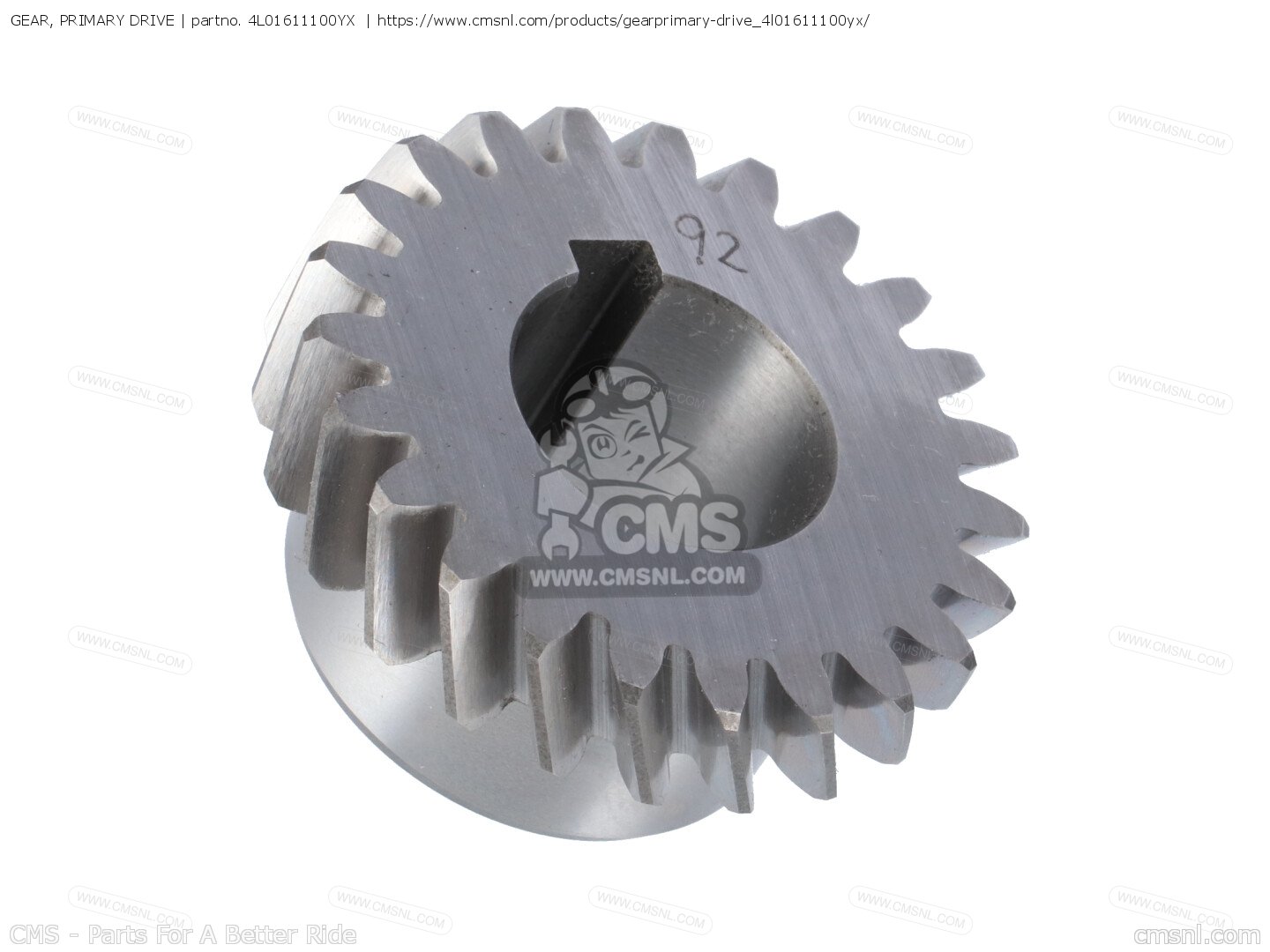 4L01611100YX: Gear, Primary Drive Yamaha - buy the 4L0-16111-00-YX at CMSNL