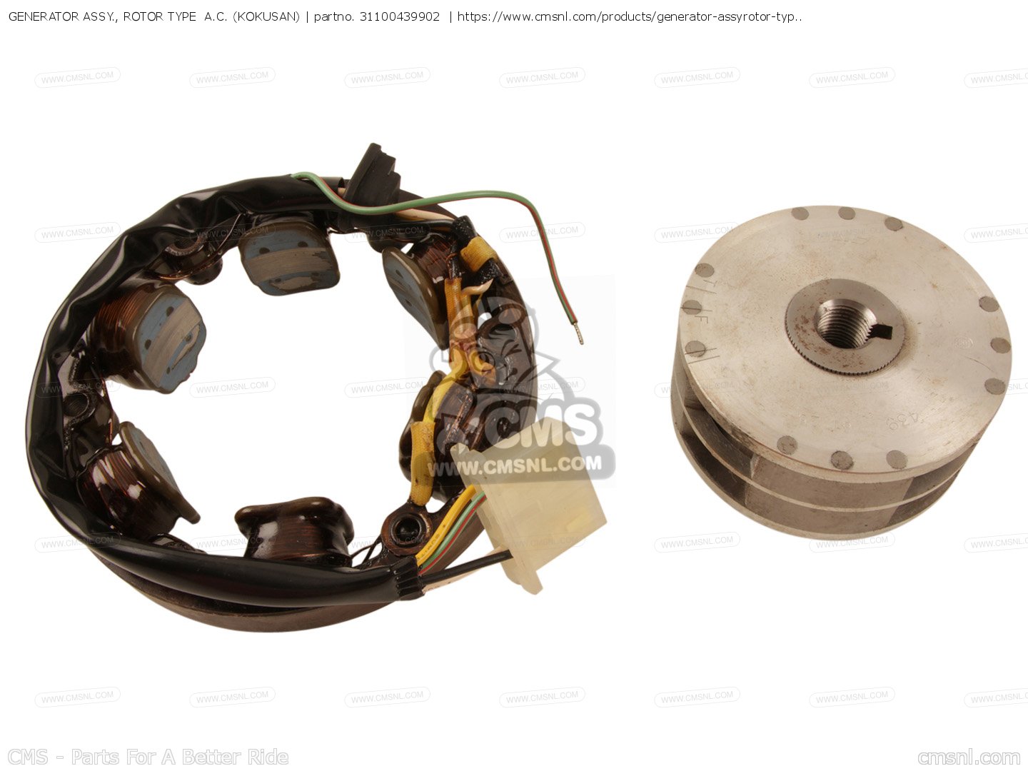 GENERATOR ASSY., ROTOR TYPE A.C. (KOKUSAN) for GL125 1981 (B) MALAYSIA ...