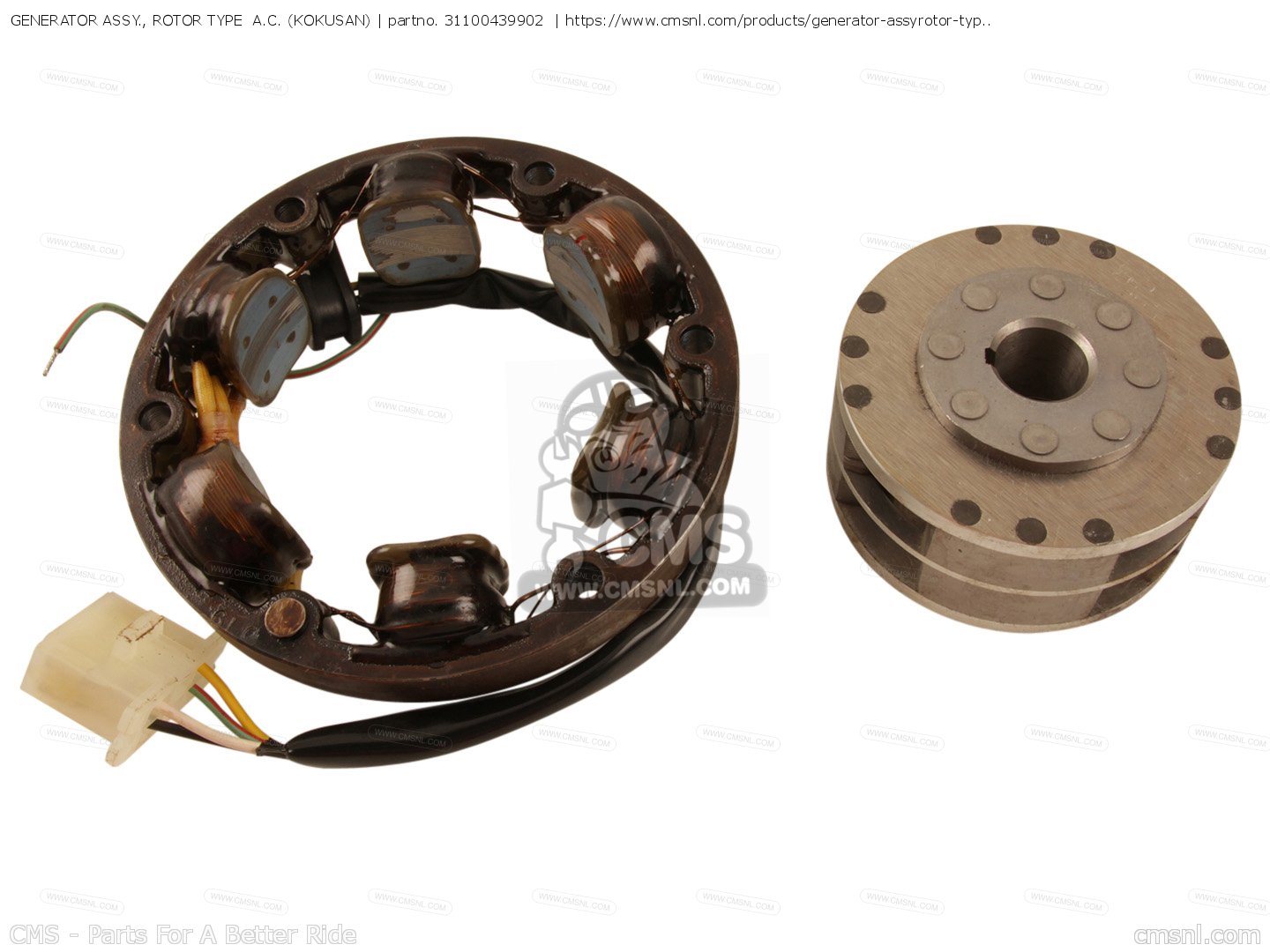 GENERATOR ASSY., ROTOR TYPE A.C. (KOKUSAN) for GL125 1981 (B) MALAYSIA ...
