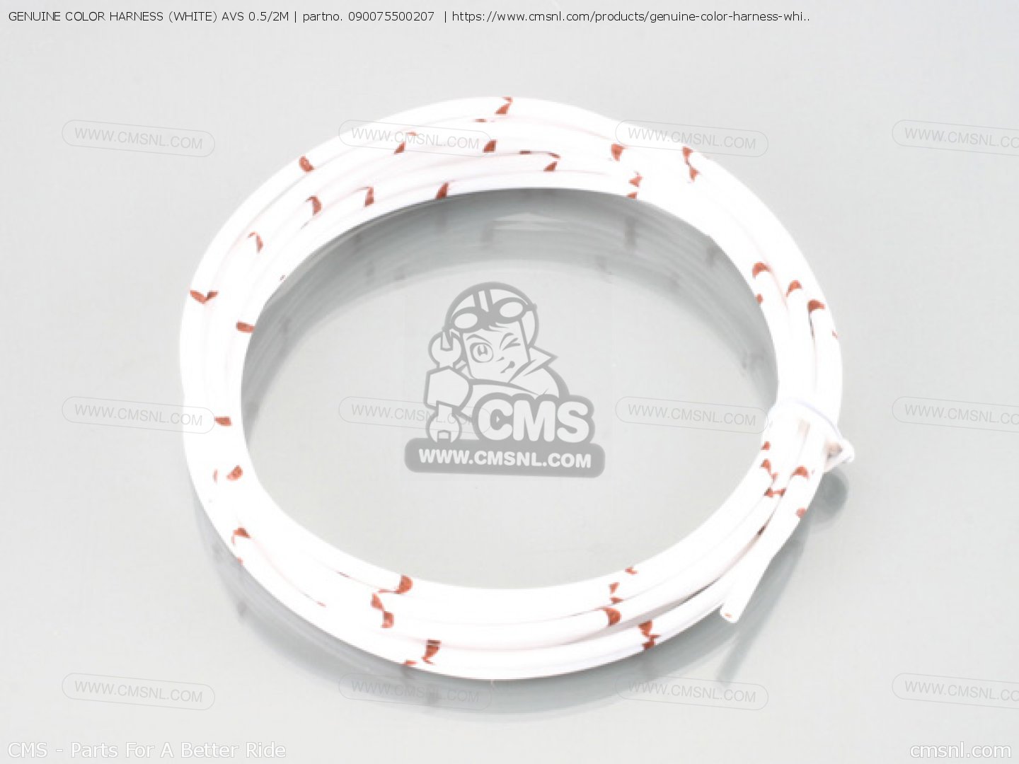 090075500207: GENUINE COLOR HARNESS (WHITE) AVS 0.5/2M Kitaco - buy the ...