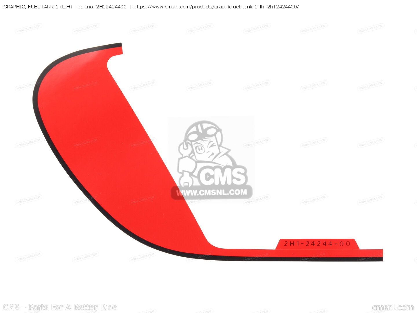 2H12424400: GRAPHIC, FUEL TANK 1 (L.H) Yamaha - buy the 2H1-24244-00-00 at CMSNL