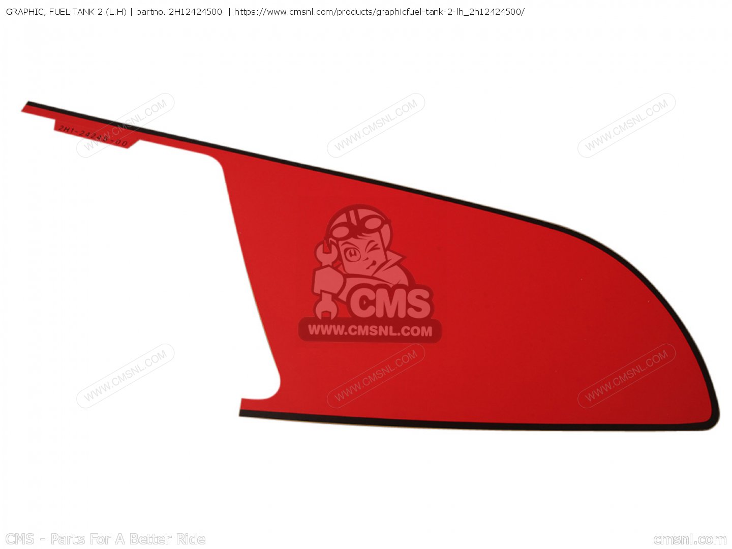 2H12424500: GRAPHIC, FUEL TANK 2 (L.H) Yamaha - buy the 2H1-24245-00-00 at CMSNL