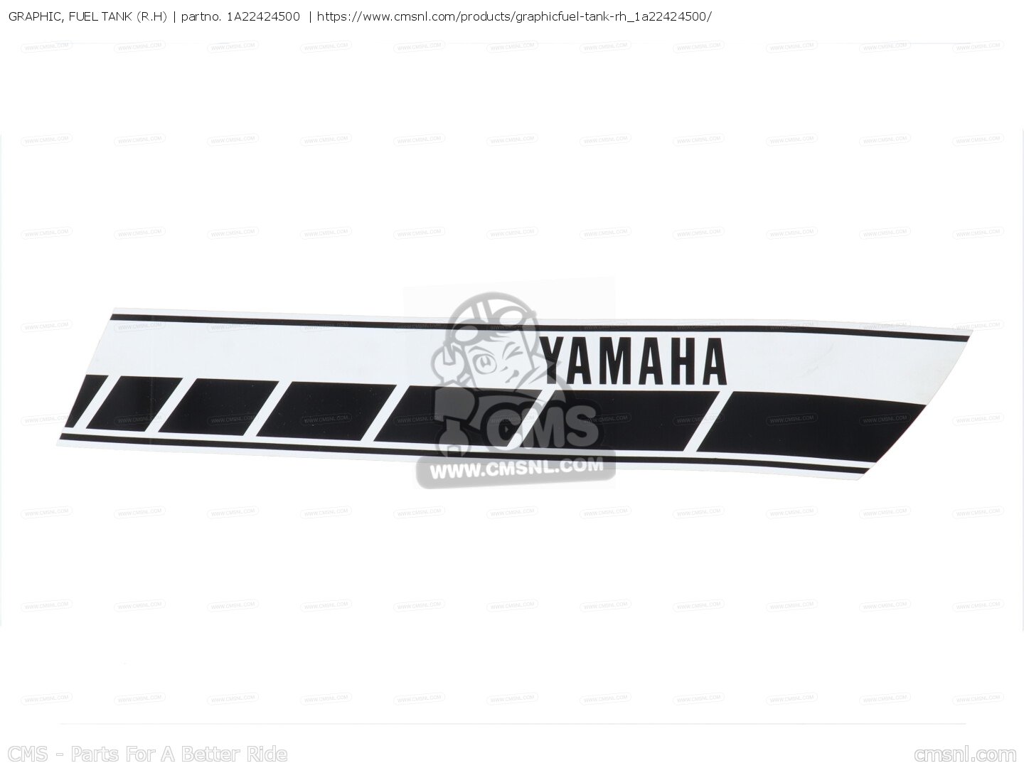 1A22424500: GRAPHIC, FUEL TANK (R.H) Yamaha - buy the 1A2-24245-00-00 at CMSNL