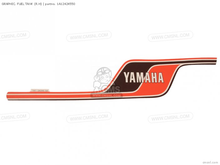 1A12424550: GRAPHIC, FUEL TANK (R.H) Yamaha - buy the 1A1-24245-50-00 at CMSNL