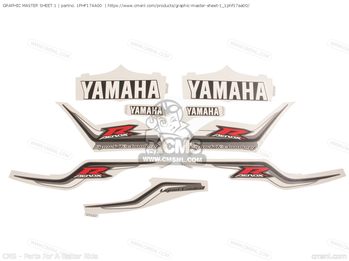 1PHF17AA00: Graphic Master Sheet 1 Yamaha - buy the 1PH-F17AA-00 at CMSNL