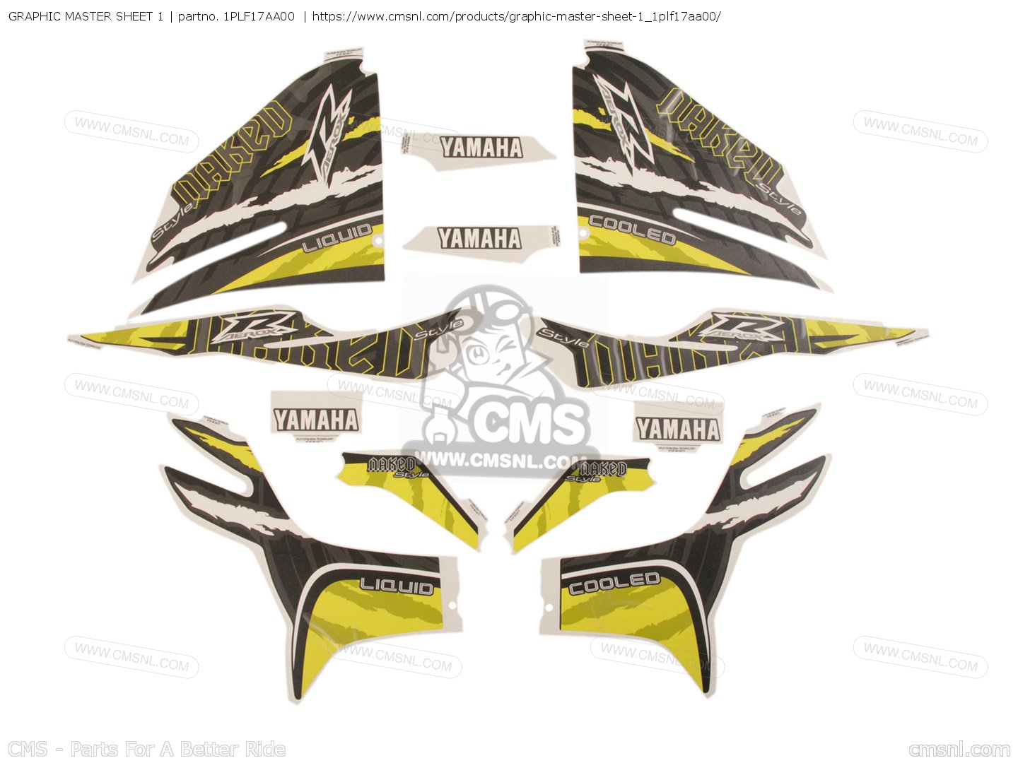 1PLF17AA00: GRAPHIC MASTER SHEET 1 Yamaha - buy the 1PL-F17AA-00-00 at ...