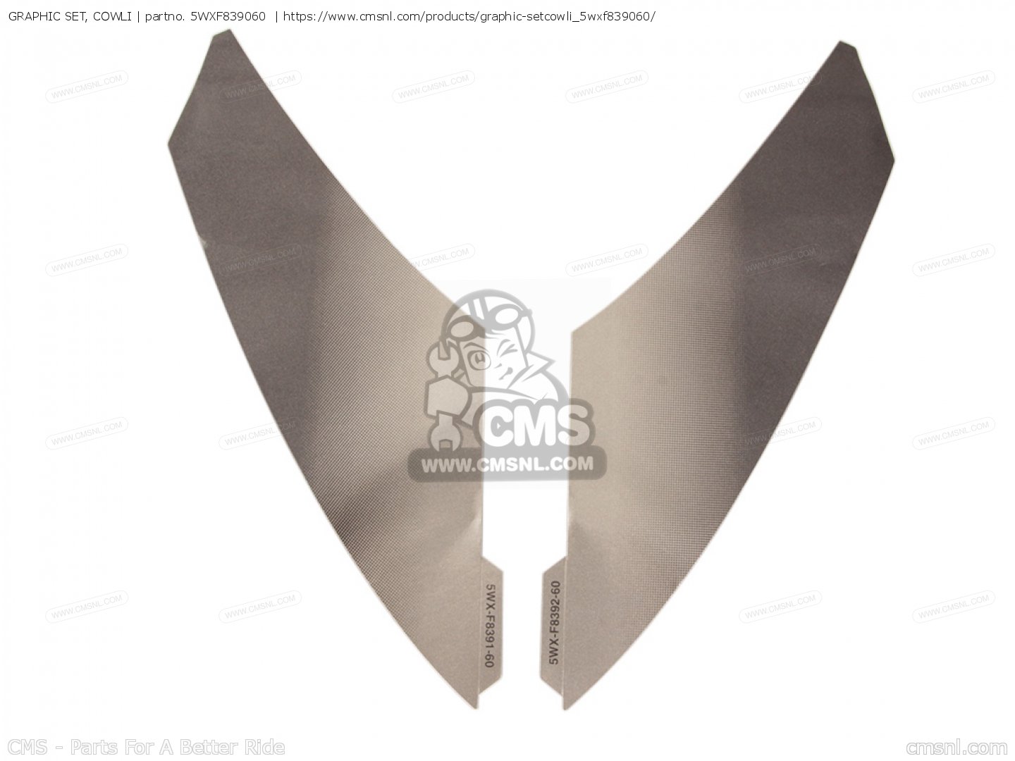 5WXF839060: GRAPHIC SET, COWLI Yamaha - buy the 5WX-F8390-60-00 at CMSNL