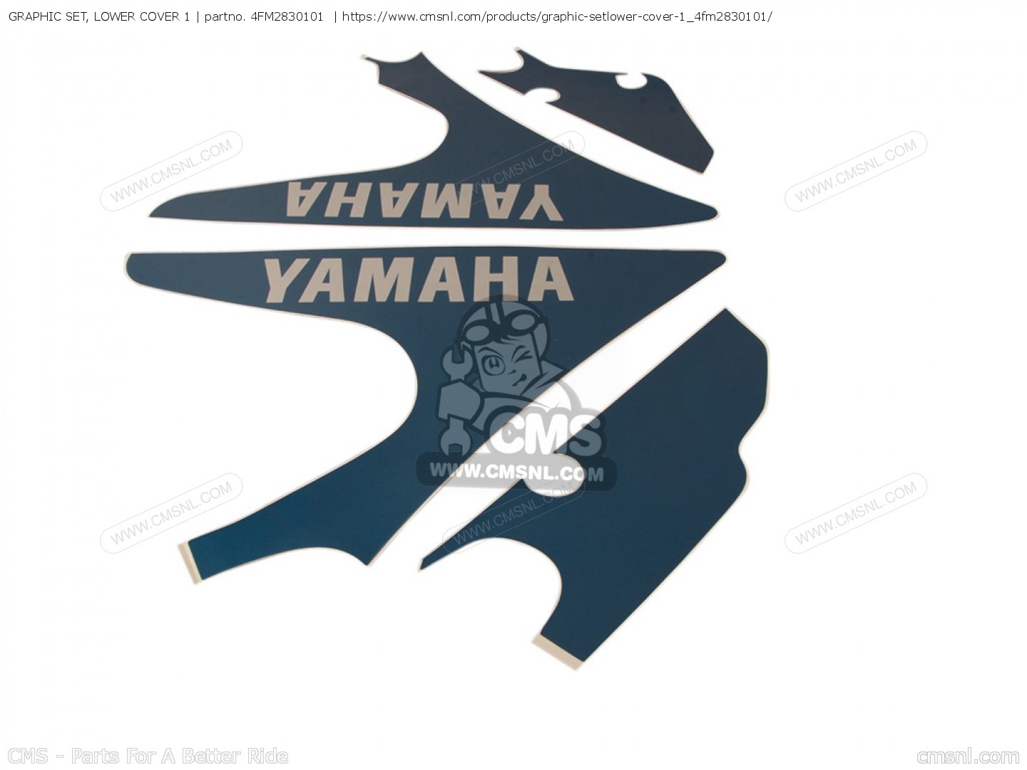 4FM2830101: GRAPHIC SET, LOWER COVER 1 Yamaha - buy the 4FM-28301-01-00 ...