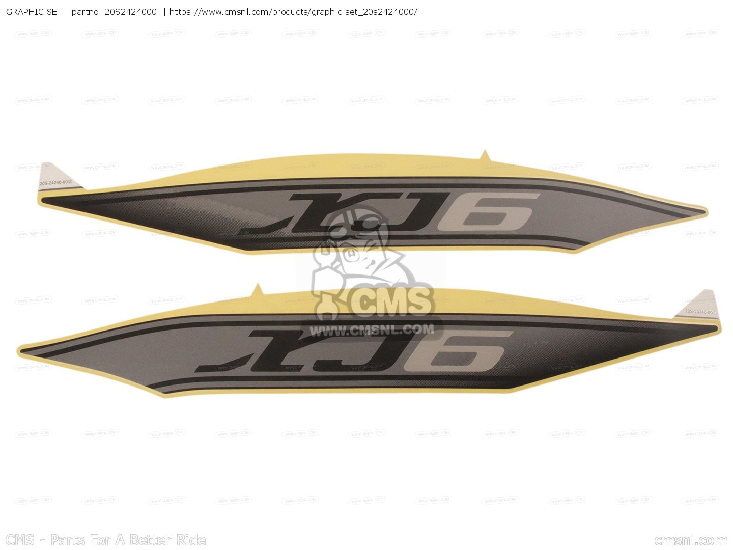 20S2424000: GRAPHIC SET Yamaha - buy the 20S-24240-00-00 at CMSNL