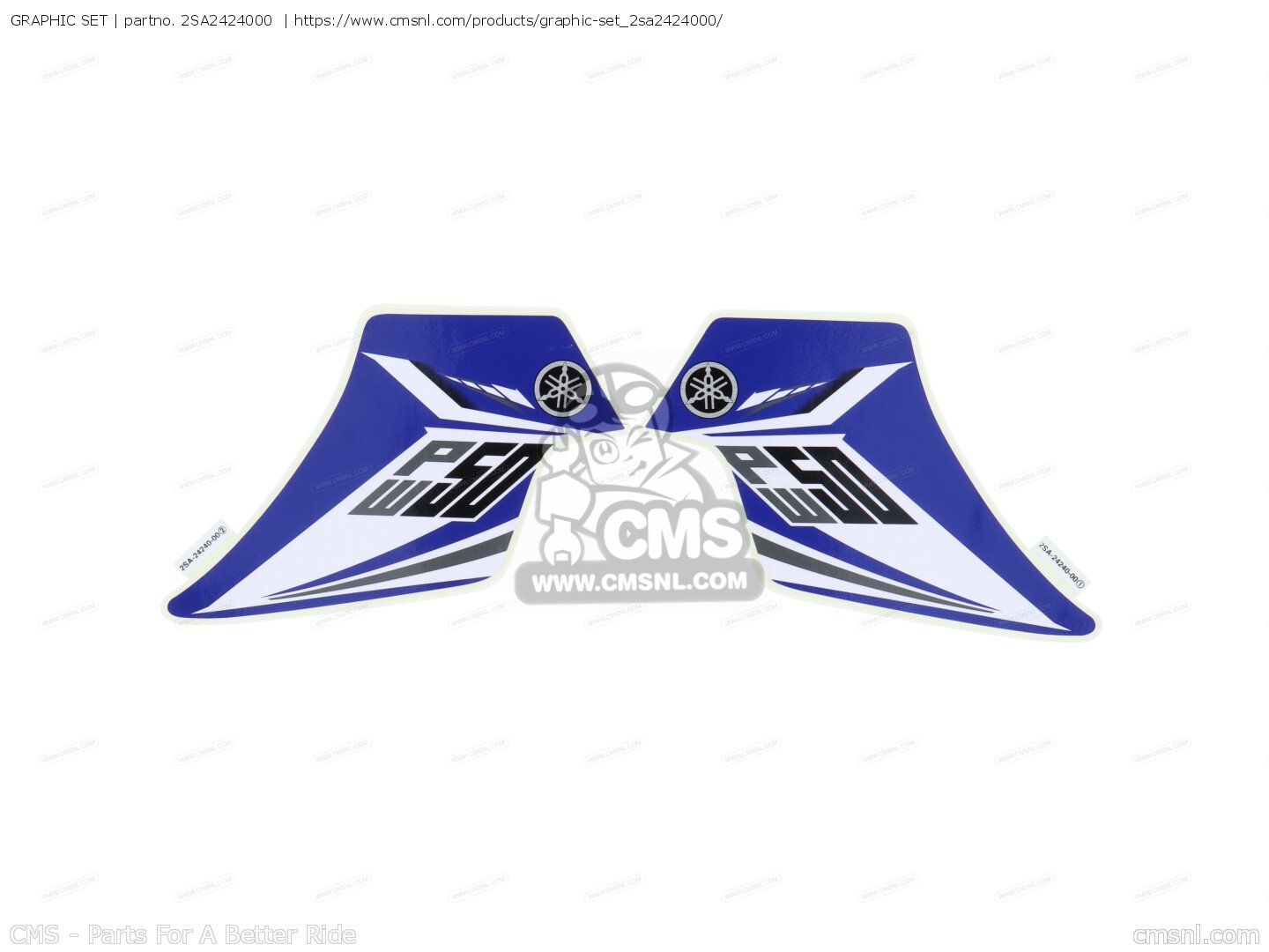 2SA2424000: Graphic Set Yamaha - buy the 2SA-24240-00-00 at CMSNL