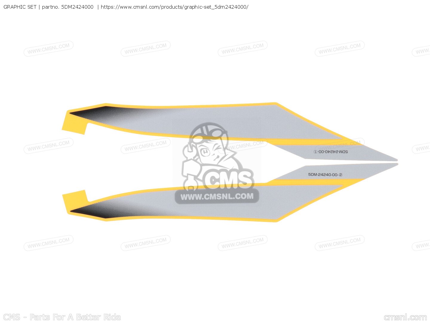 5DM2424000: GRAPHIC SET Yamaha - buy the 5DM-24240-00-00 at CMSNL