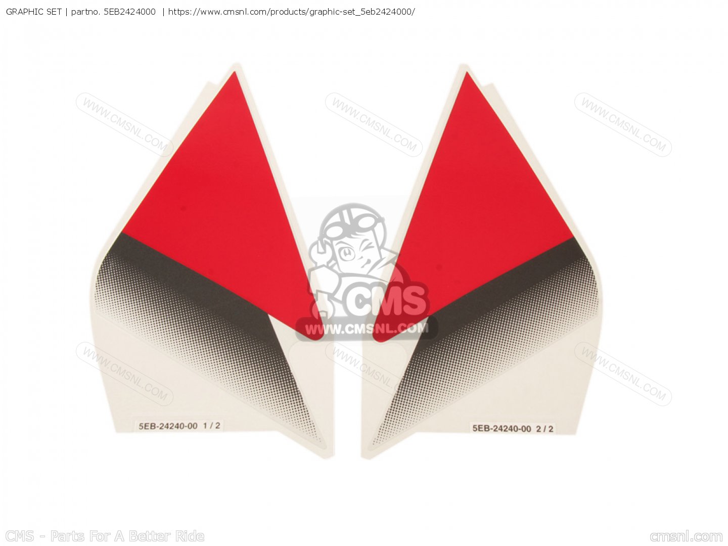 5EB2424000: GRAPHIC SET Yamaha - buy the 5EB-24240-00-00 at CMSNL