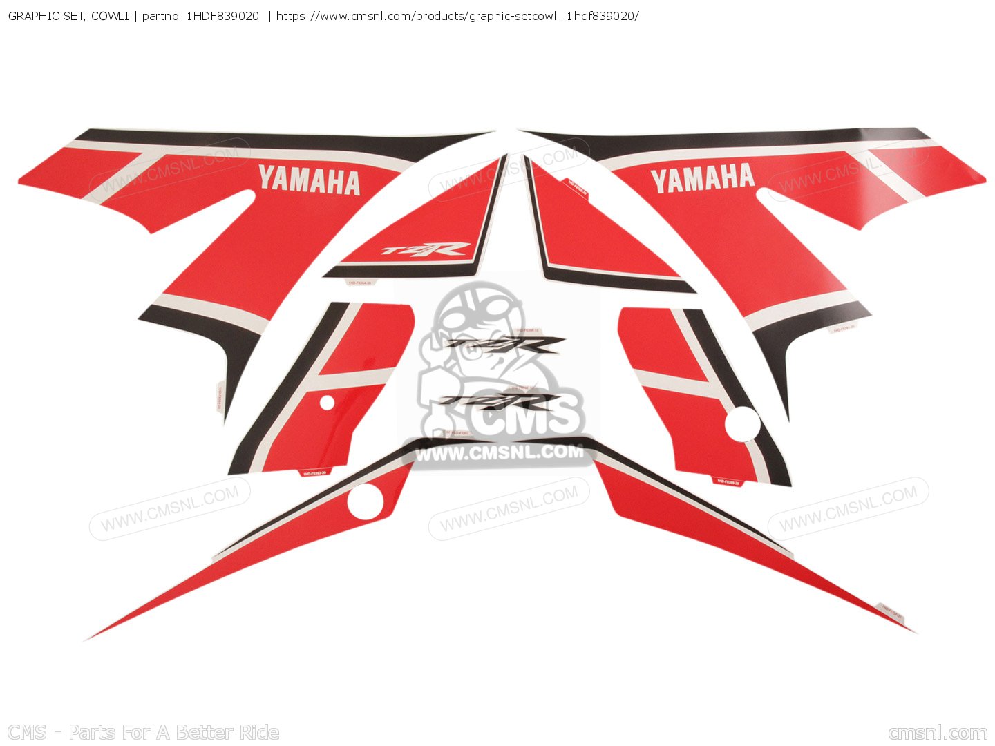 1HDF839020: Graphic Set, Cowli Yamaha - buy the 1HD-F8390-20 at CMSNL