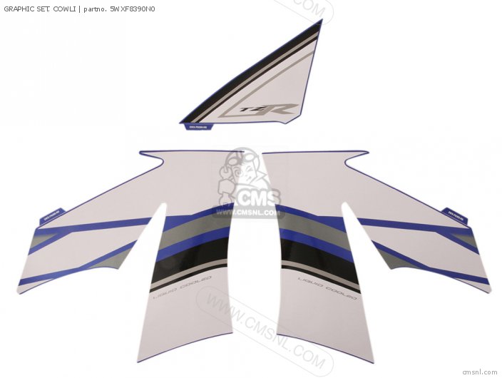 5WXF8390N0: Graphic Set, Cowli Yamaha - buy the 5WX-F8390-N0 at CMSNL