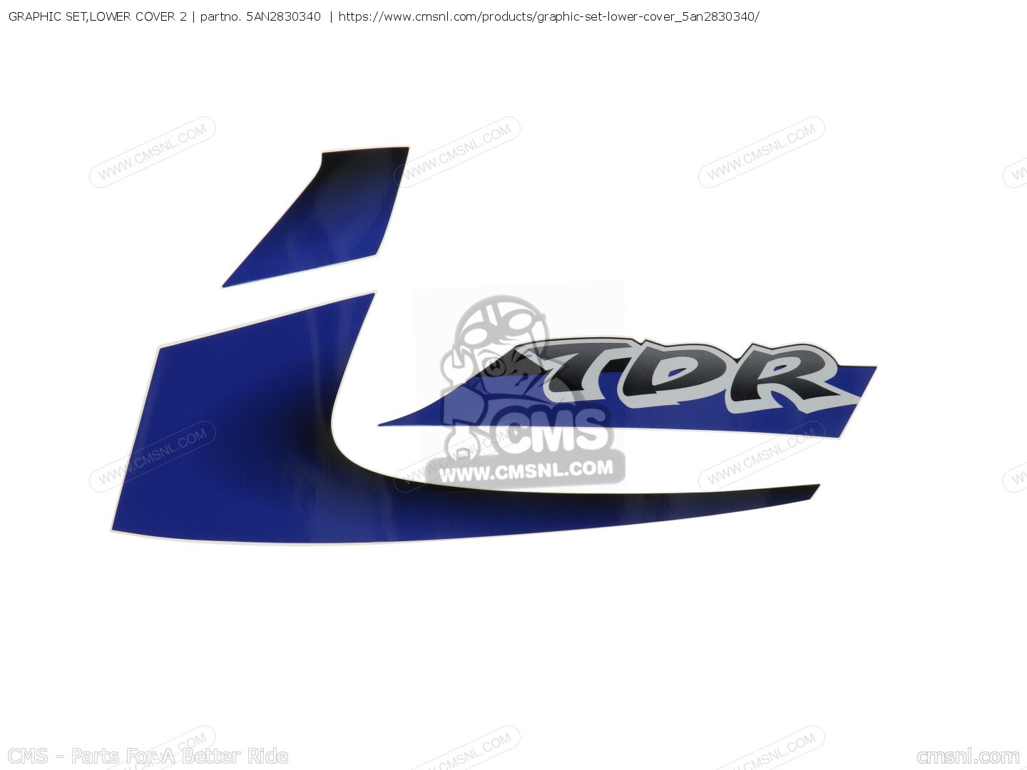 5AN2830340: GRAPHIC SET,LOWER COVER 2 Yamaha - buy the 5AN-28303-40-00 ...