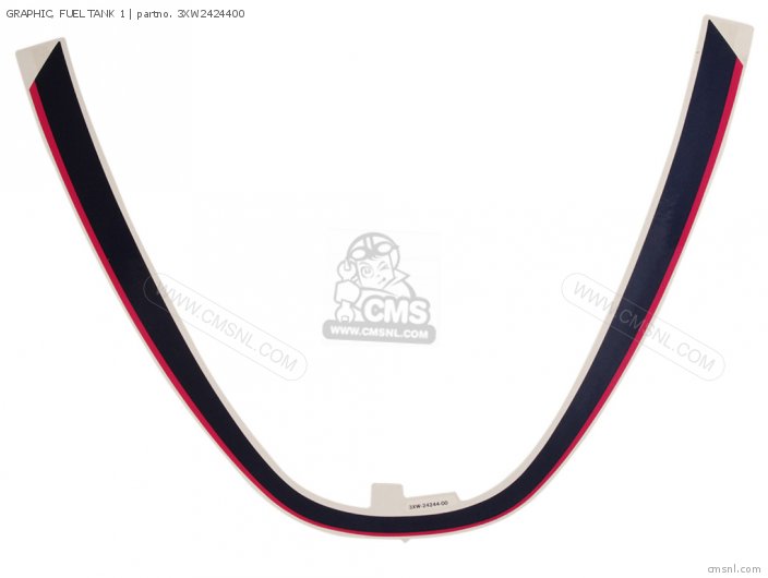 3XW2424400: Graphic, Fuel Tank 1 Yamaha - buy the 3XW-24244-00 at CMSNL
