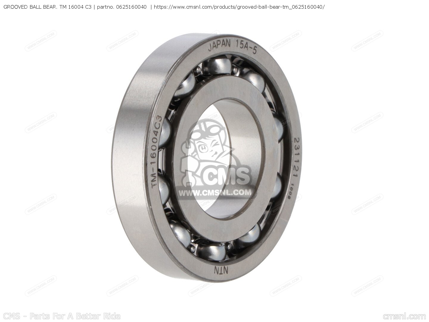 GROOVED BALL BEAR. TM 16004 C3 for 450 EXC RACING Europe 2007 - order ...