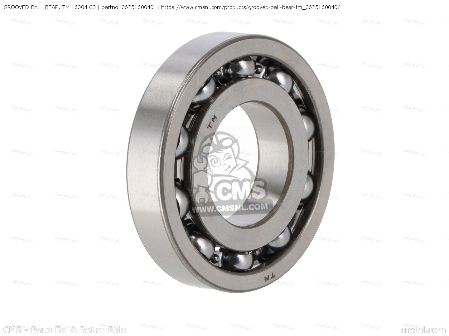 Grooved Ball Bear. Tm 16004 C3 For 450 Exc Racing Europe 2007 - Order 