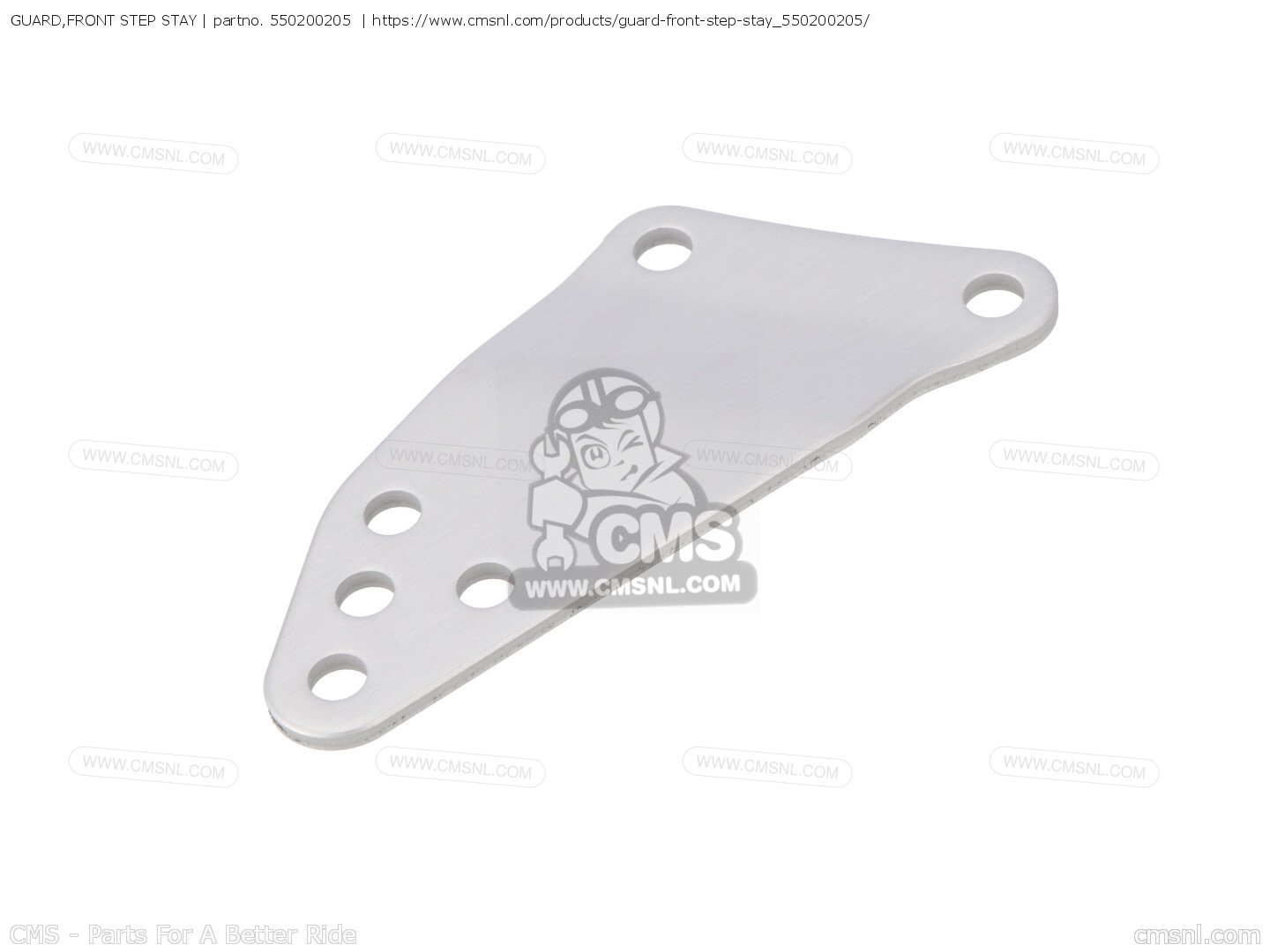 550200205: GUARD,FRONT STEP STAY Kawasaki - buy the 55020-0205 at CMSNL