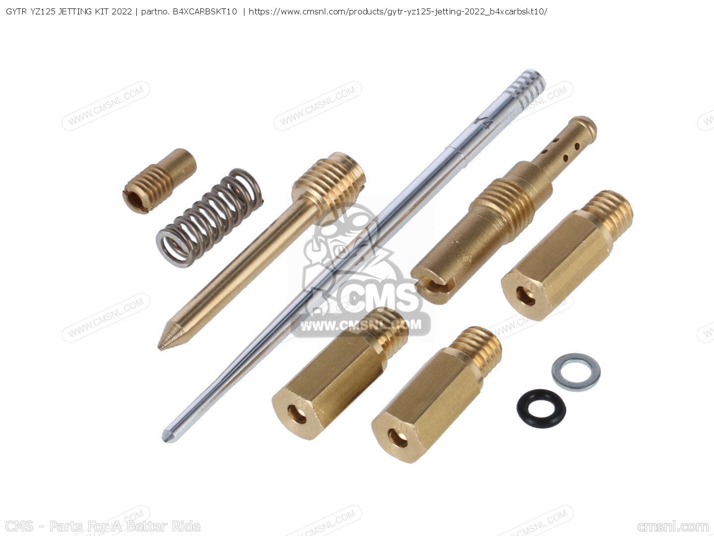 B4X-CARBS-KT-10 Gytr Yz125 Jetting Kit 2022, B4XCARBSKT10