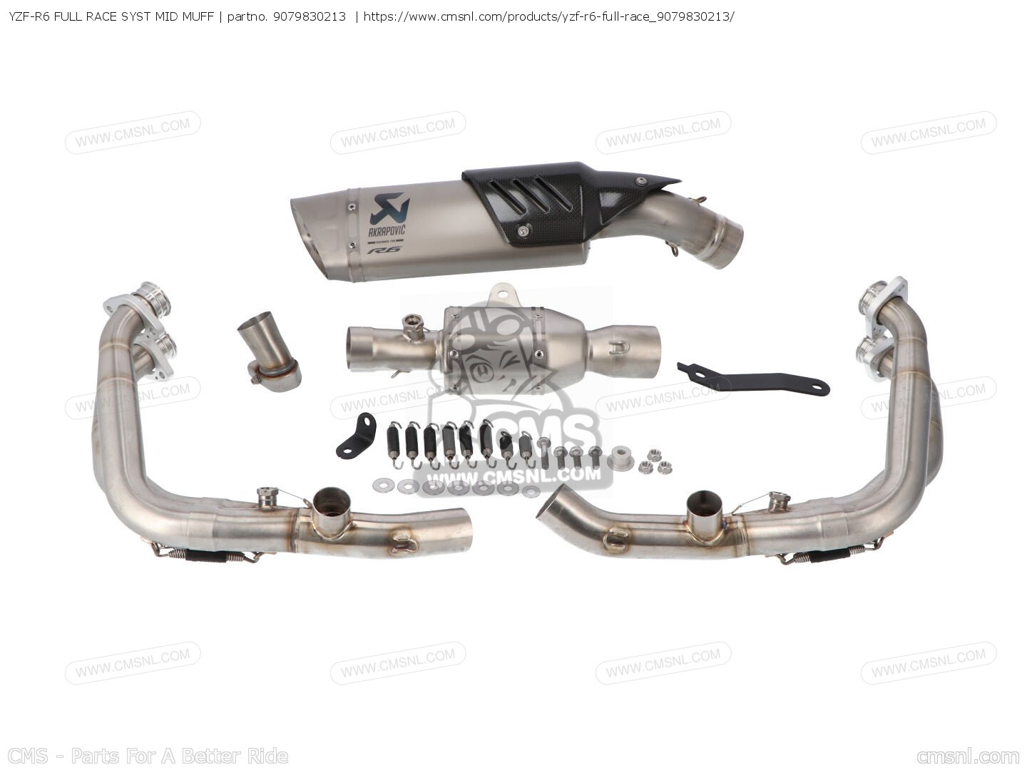 9079830213: GYTR YZF-R6 FULL RACE SYSTEM MID MUFFLER TITANIUM Yamaha ...