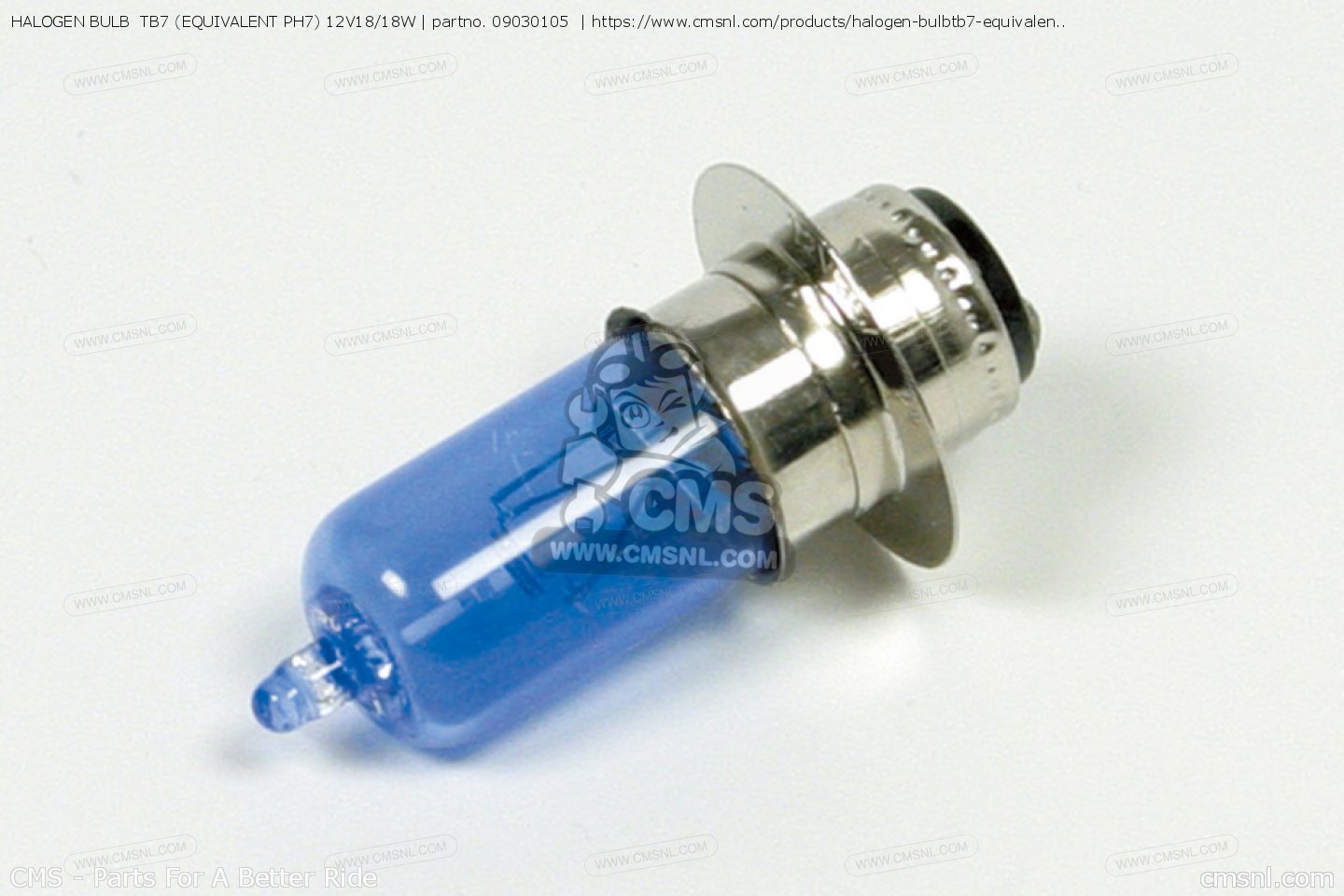 09030105: HALOGEN BULB TB7 (EQUIVALENT PH7) 12V18/18W Takegawa - buy ...