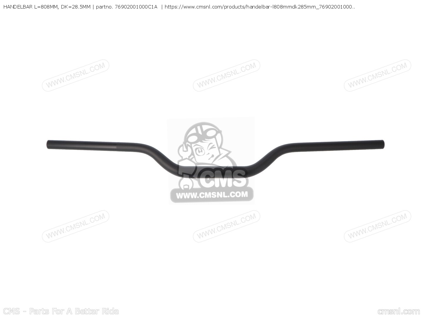 76902001000C1A: HANDELBAR L=808MM, DK=28.5MM Husqvarna - buy the ...