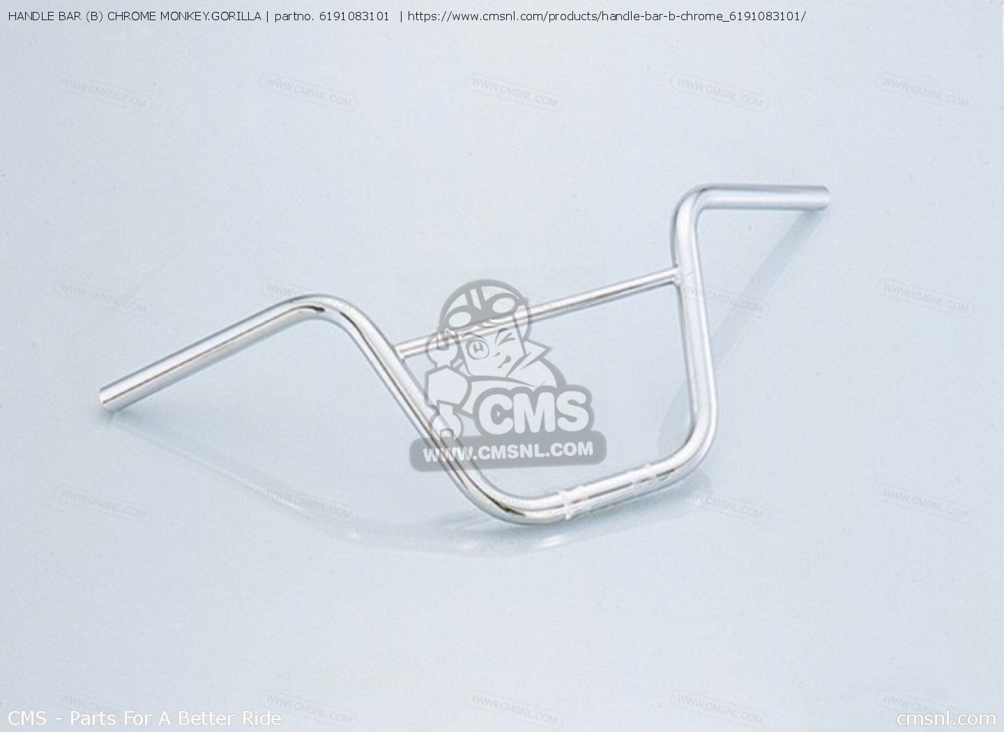 6191083101: Handle Bar (b) Chrome Monkey.gorilla Kitaco - buy the 619 ...