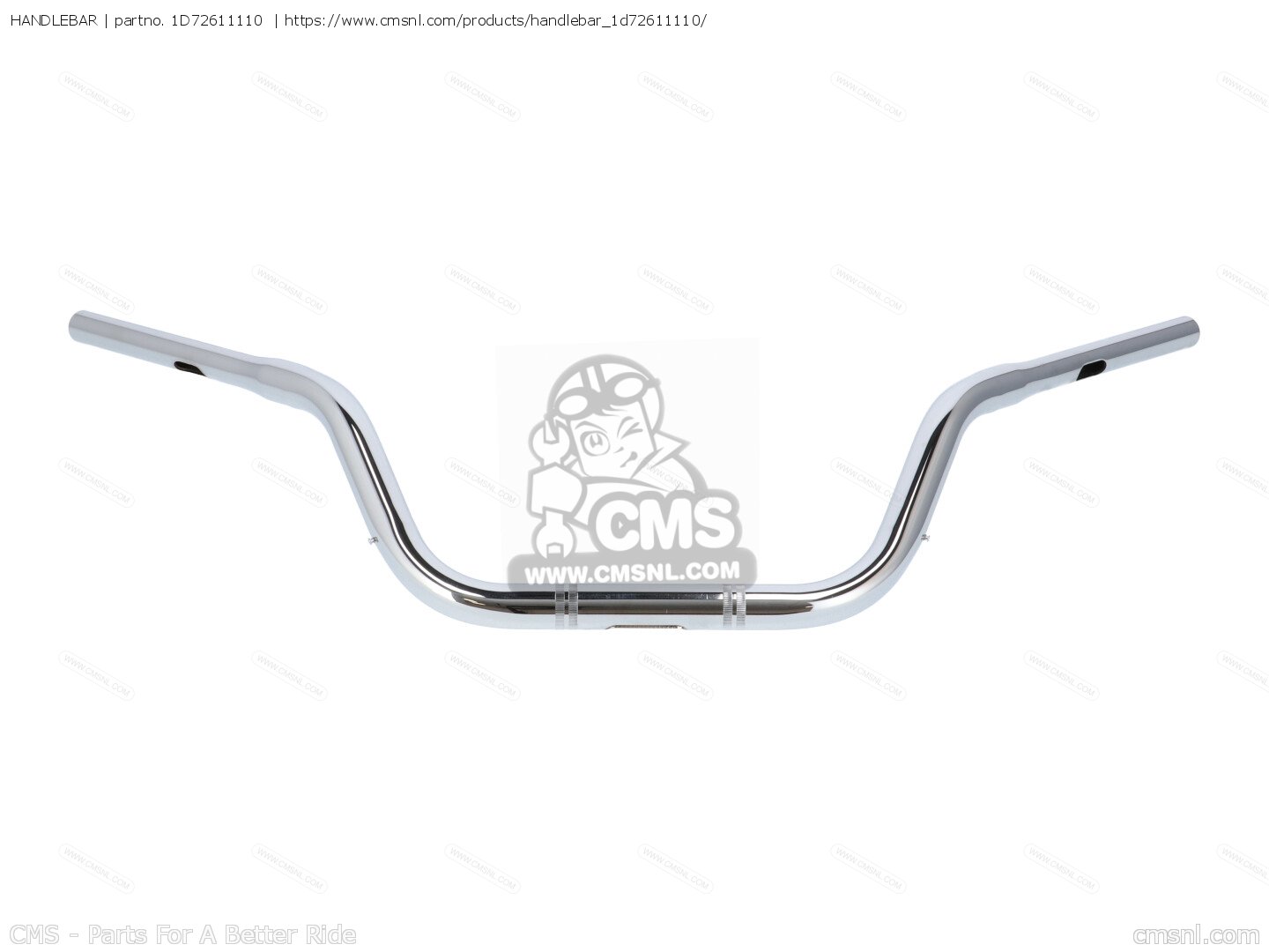 1D72611110: HANDLEBAR Yamaha - buy the 1D7-26111-10-00 at CMSNL