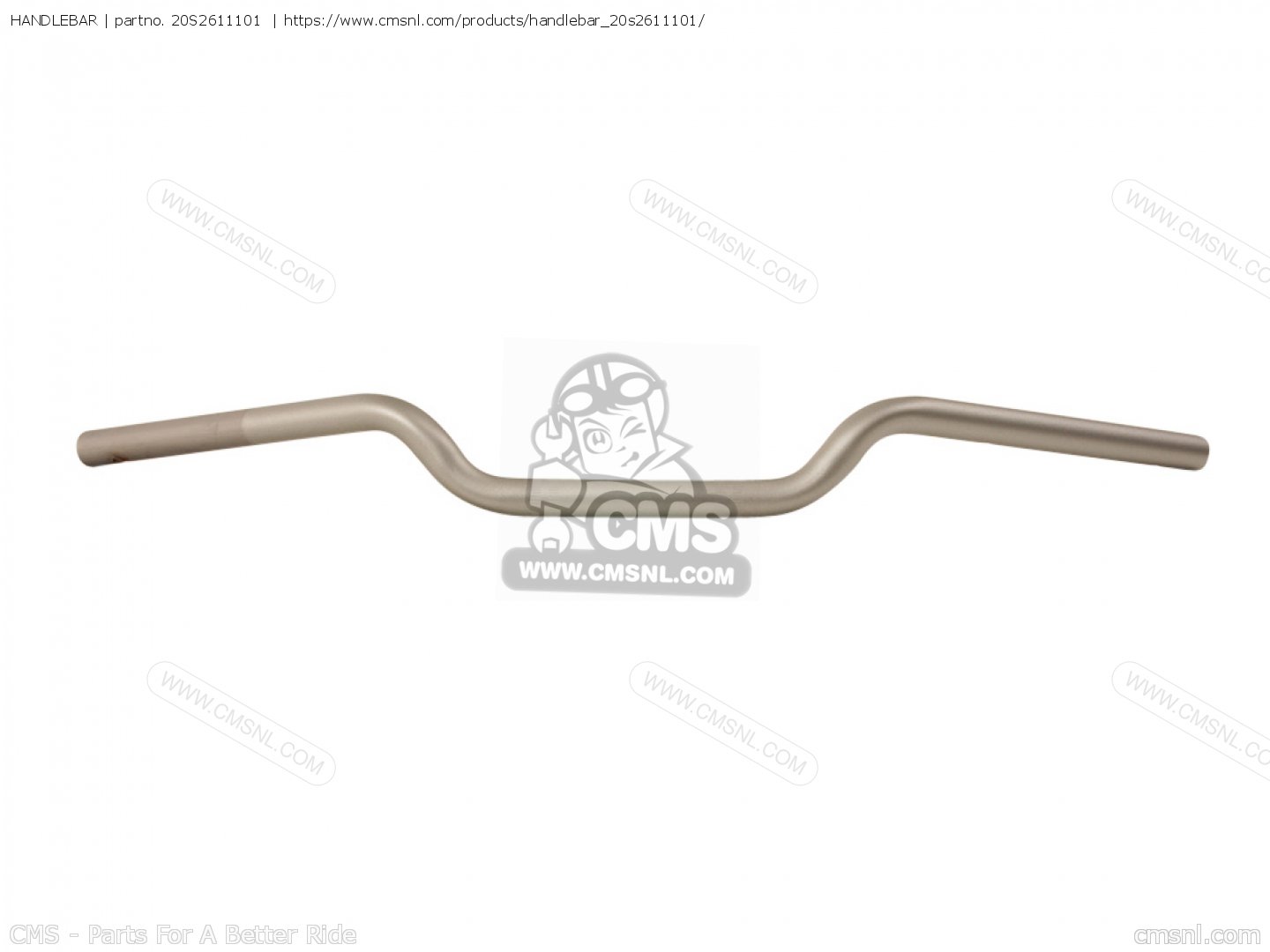 20S2611101: HANDLEBAR Yamaha - buy the 20S-26111-01-00 at CMSNL